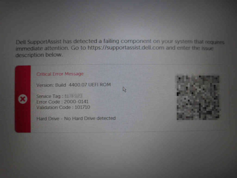 DELL Vostro【Critical Error Message】起動時エラー発生 | アーチザンの胸三寸